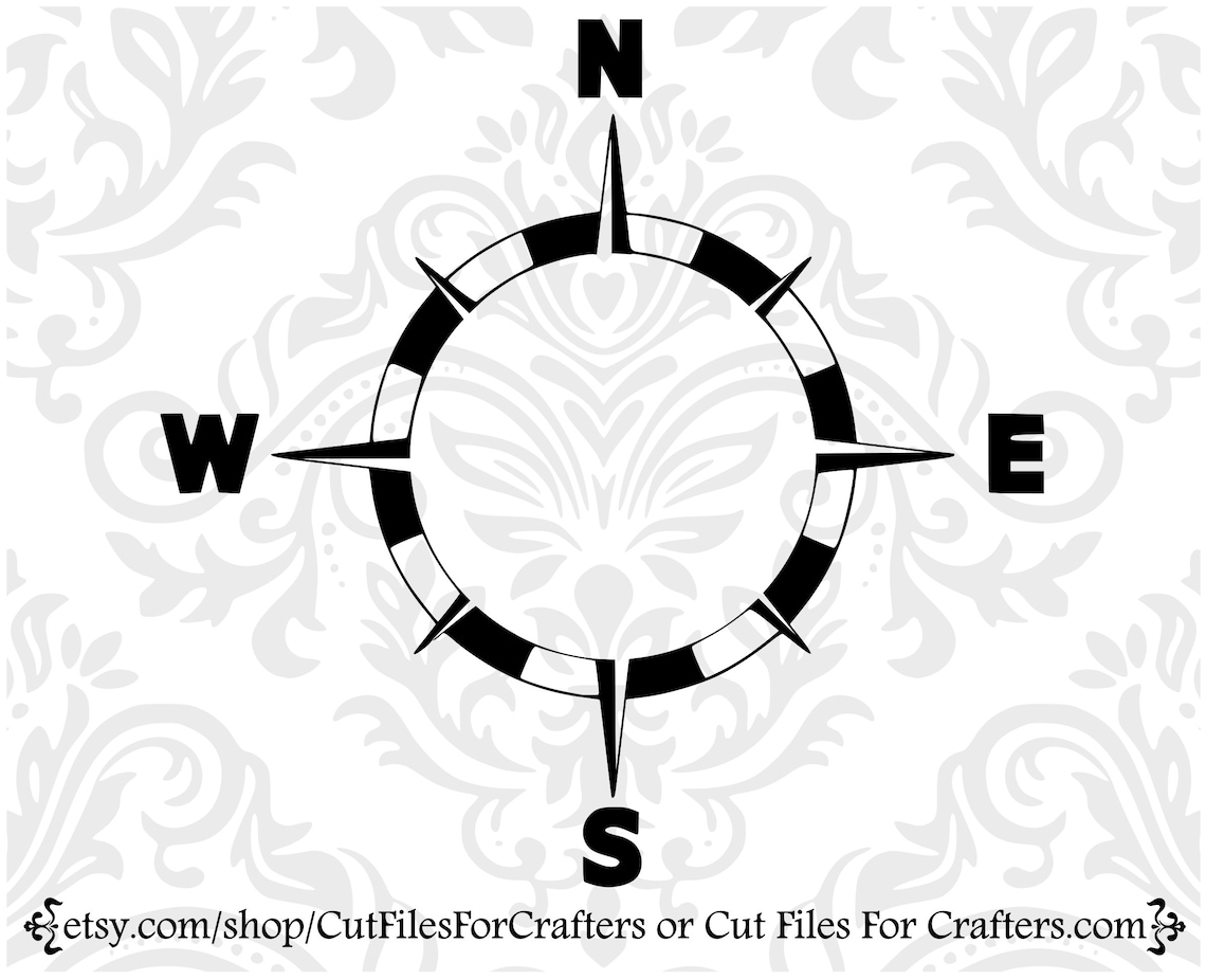 Compass Svg Cut File Compass Svg Open Compass Design Svg | Etsy