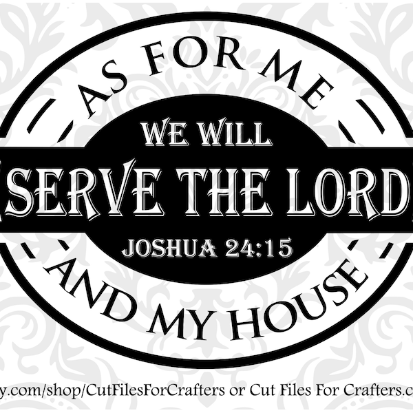 As for Me and My House We Will Serve the Lord - Etsy