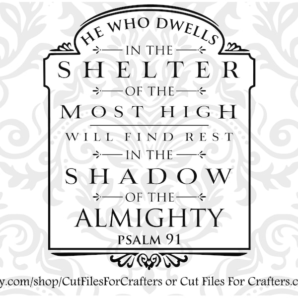 He Who Dwells in the Shelter of the Most High Stencil - Etsy