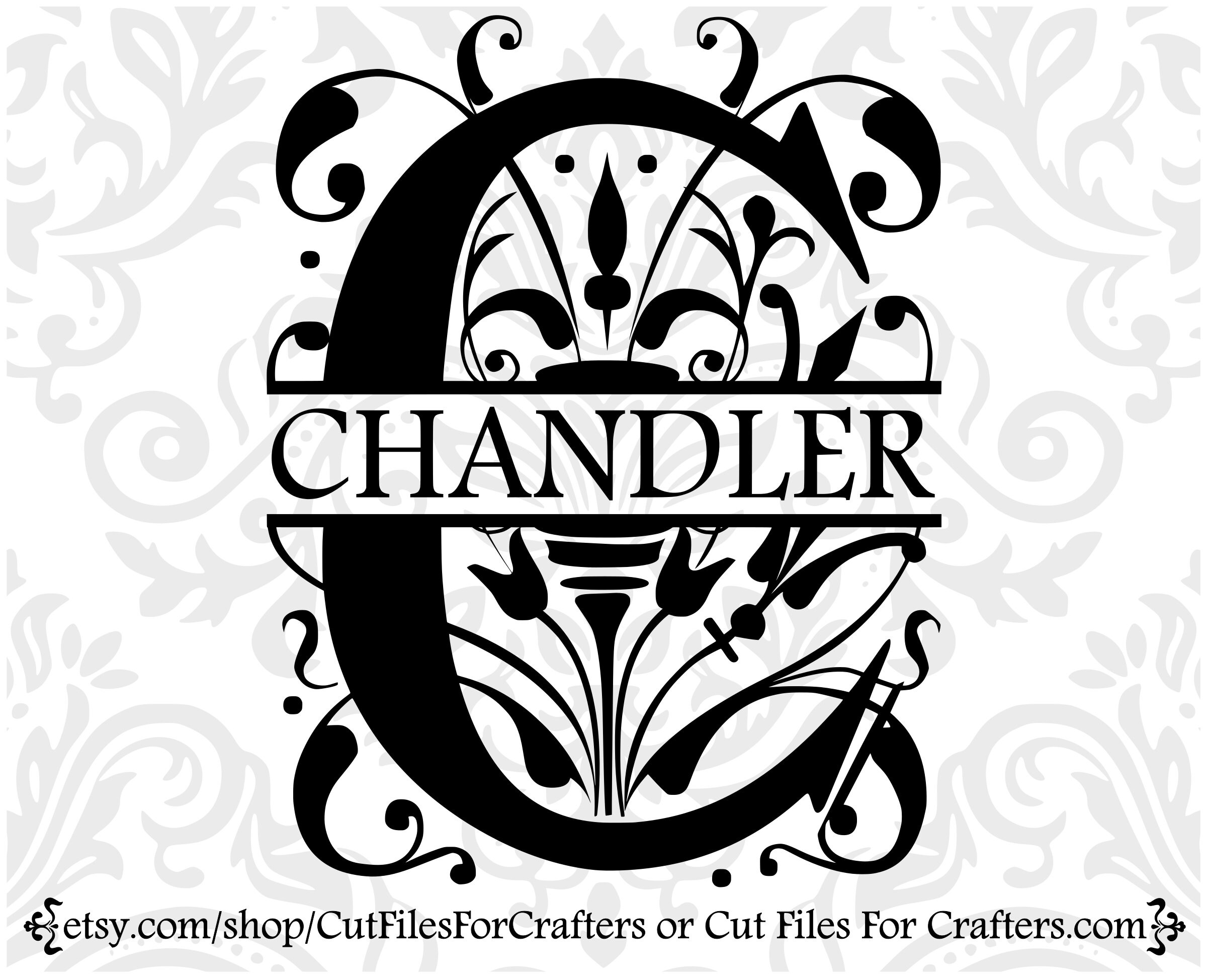 Personalized Letter C Monogram Svg Personalized Last Name | Etsy