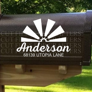 Personalized Windmill Mailbox Svg, Mailbox Svg, Address Svg, Residence ...