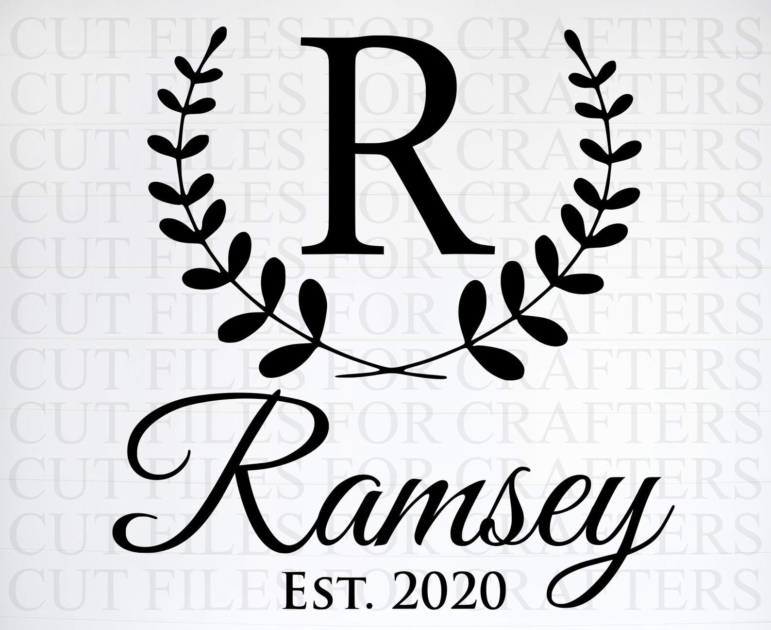 Personalized Letter R Monogram Svg Personalized Last Name | Etsy