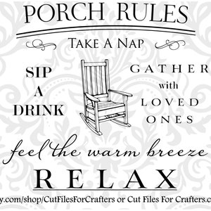 Porch Rules Svg, Porch Rules Sign Svg, Porch Rules Png, Porch Rules ...