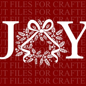 Joy Svg Wreath Svg Joy Wreath Svg Holly Svg Joy to the - Etsy