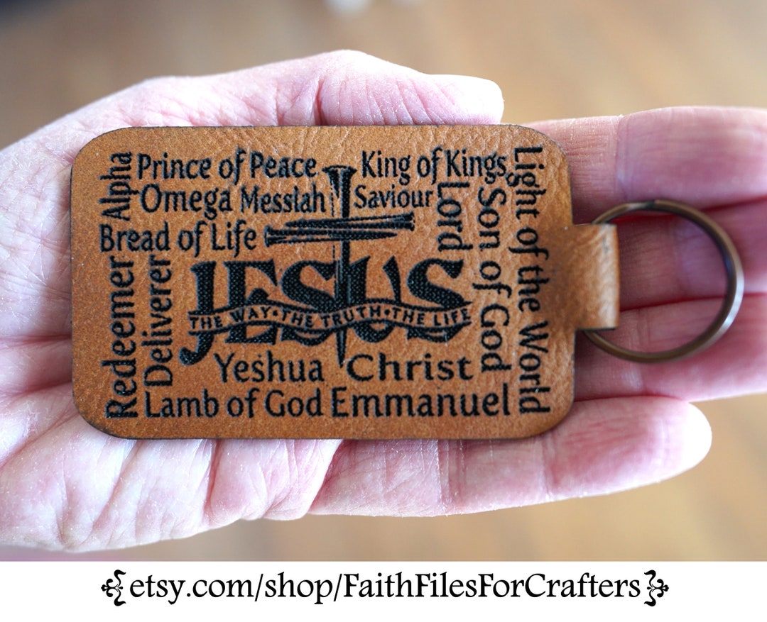 Jesus Names Laser Engraved Leatherette Key Chain, Jesus Key Chain ...