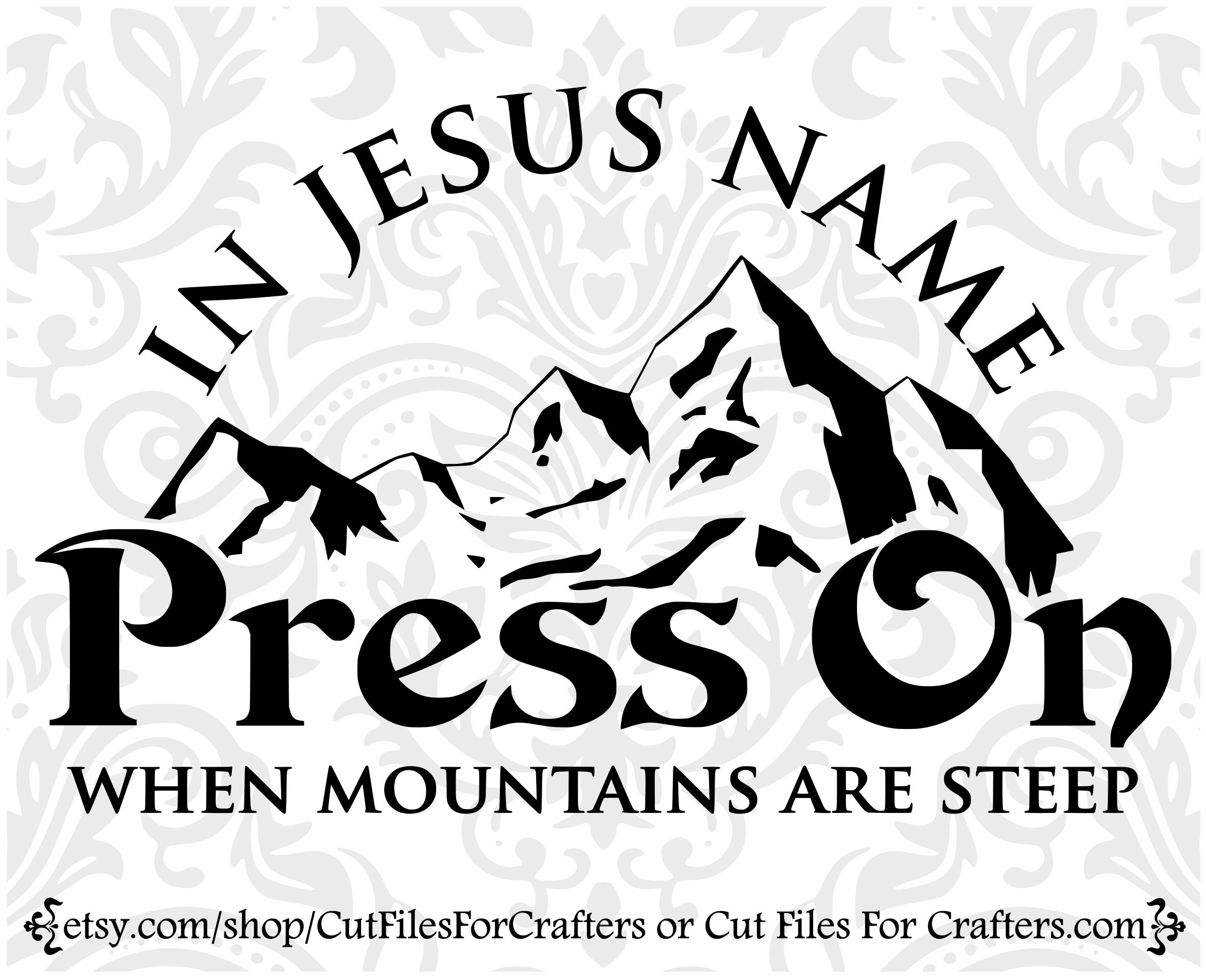 In Jesus Name Press on Svg, Christian Svg, Christian Sublimation Svg ...