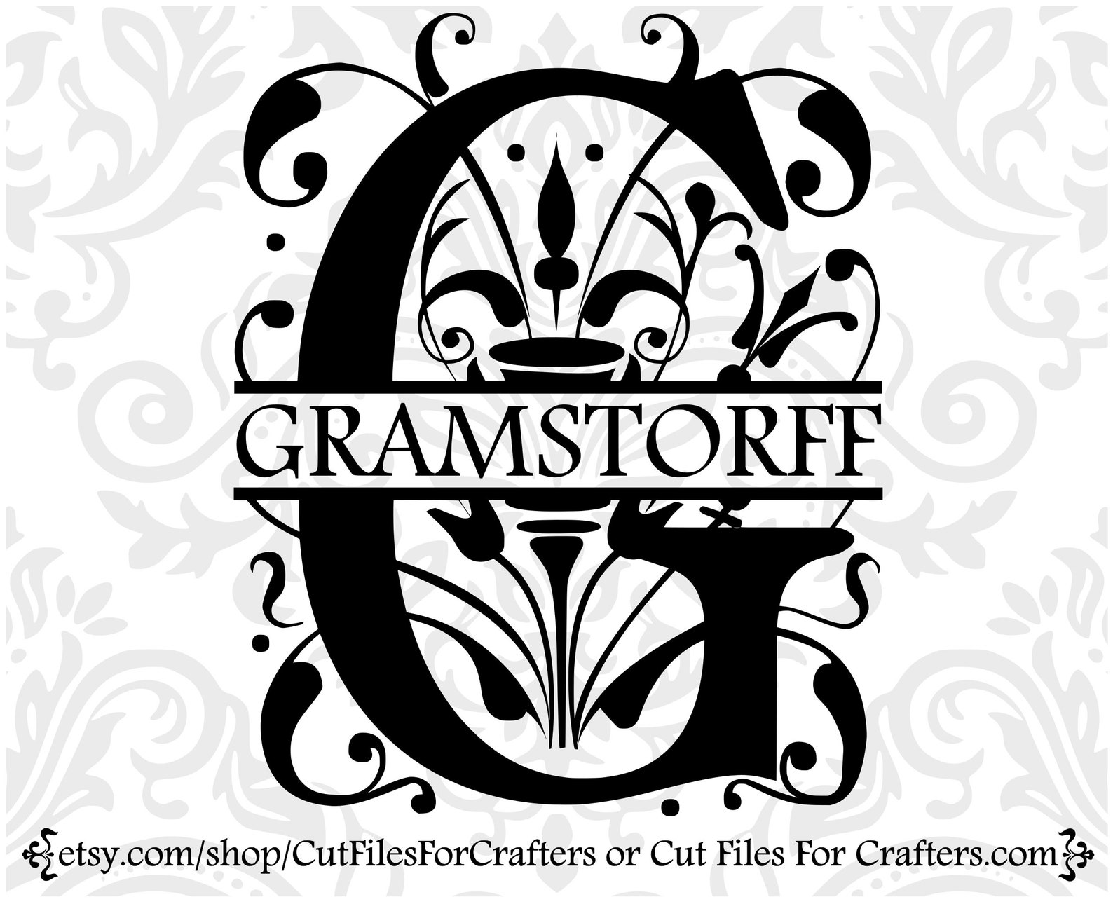 Personalized Letter G Monogram Svg Personalized Last Name | Etsy