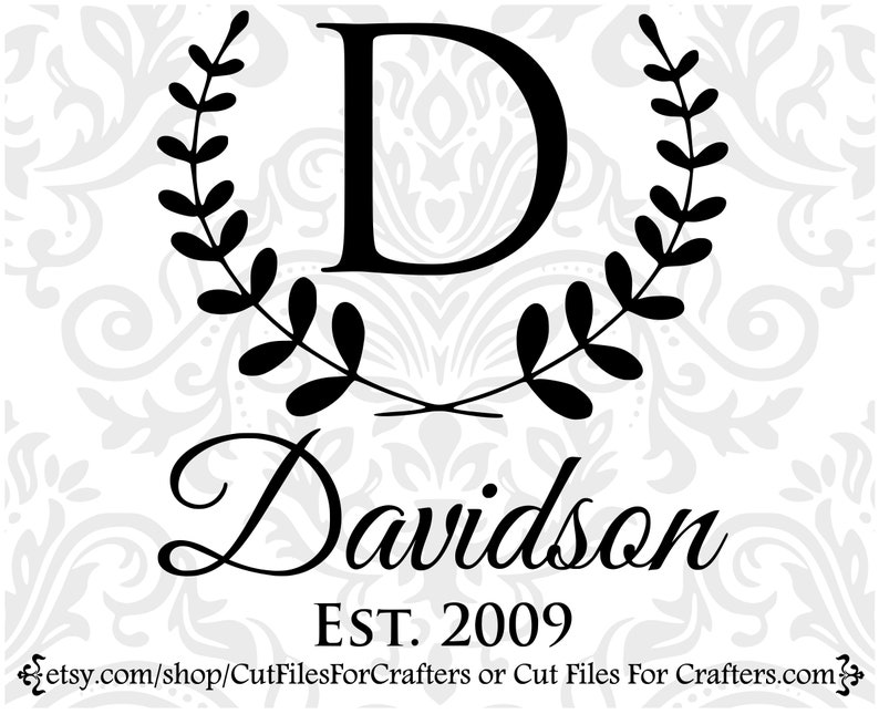 Personalized Letter D Monogram Svg Personalized Last Name | Etsy