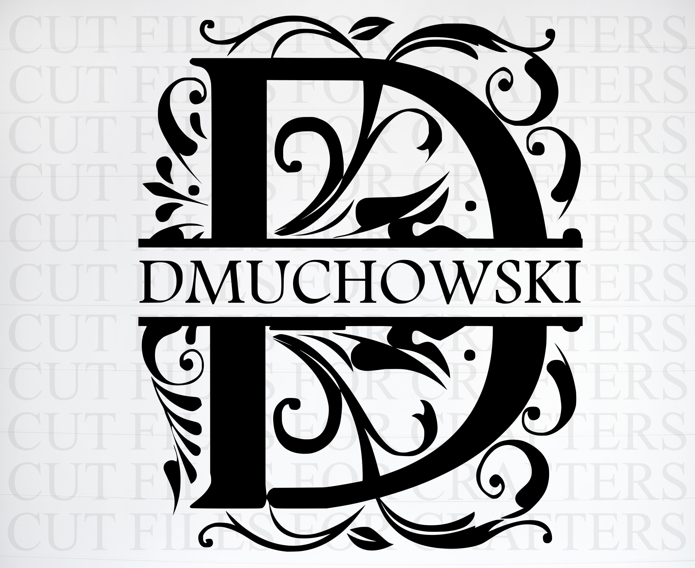 Personalized Letter D Monogram Svg Personalized Last Name | Etsy