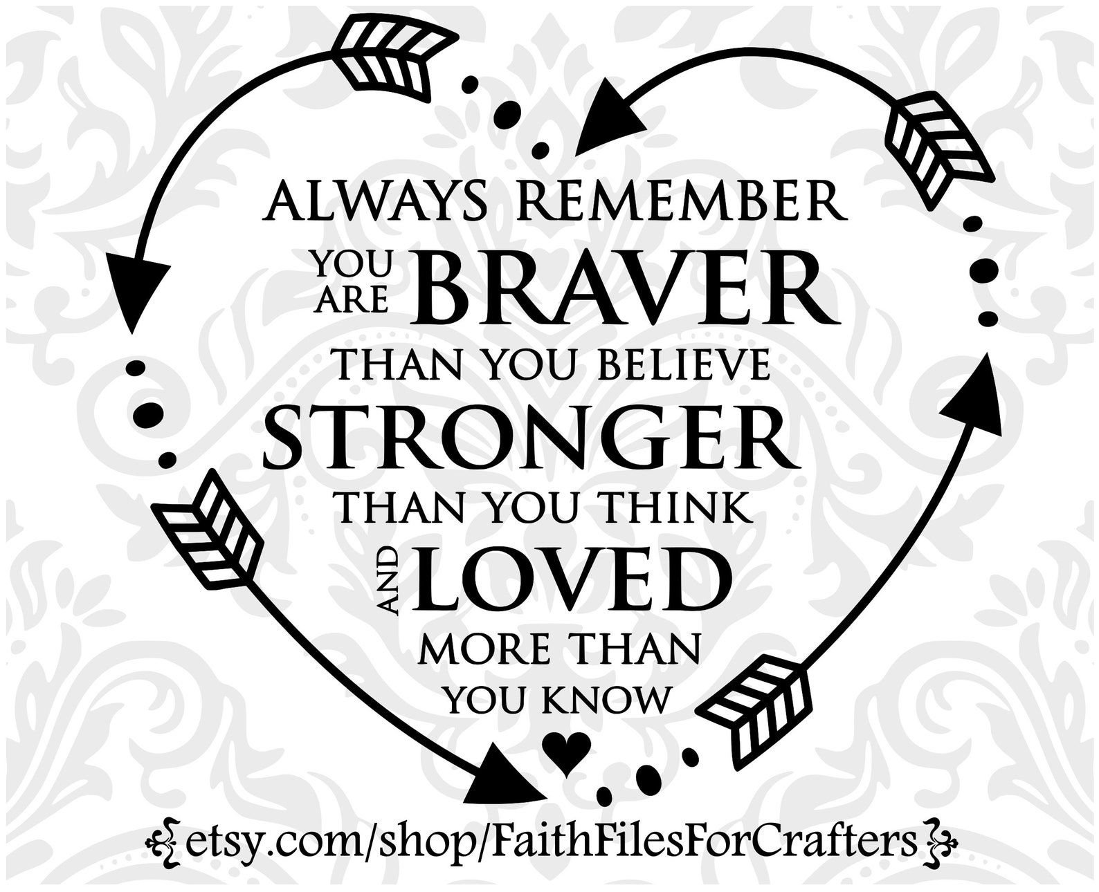 To My Daughter Svg, Always Remember You Are Braver Than You Believe Svg, Stronger Than You Think ...