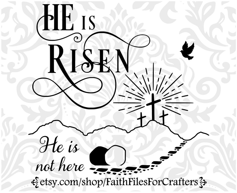 He is Risen Svg He is Risen Png He is Risen Scene Svg - Etsy