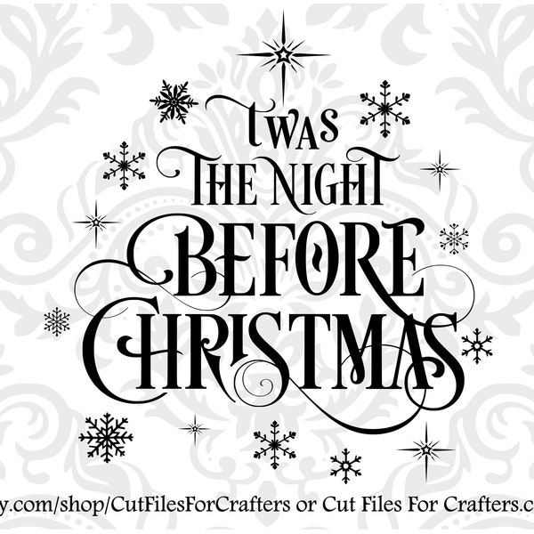 Twas the Night Before Christmas Clip Art - Etsy