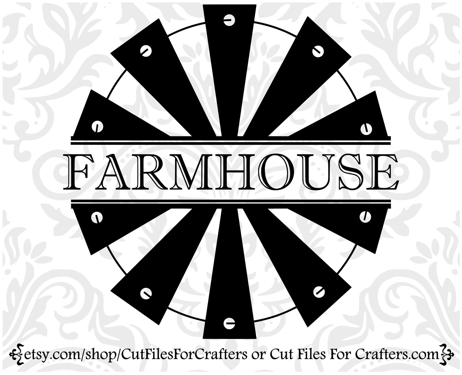 Farmhouse Windmill Svg Windmill Svg Split Windmill Svg - Etsy