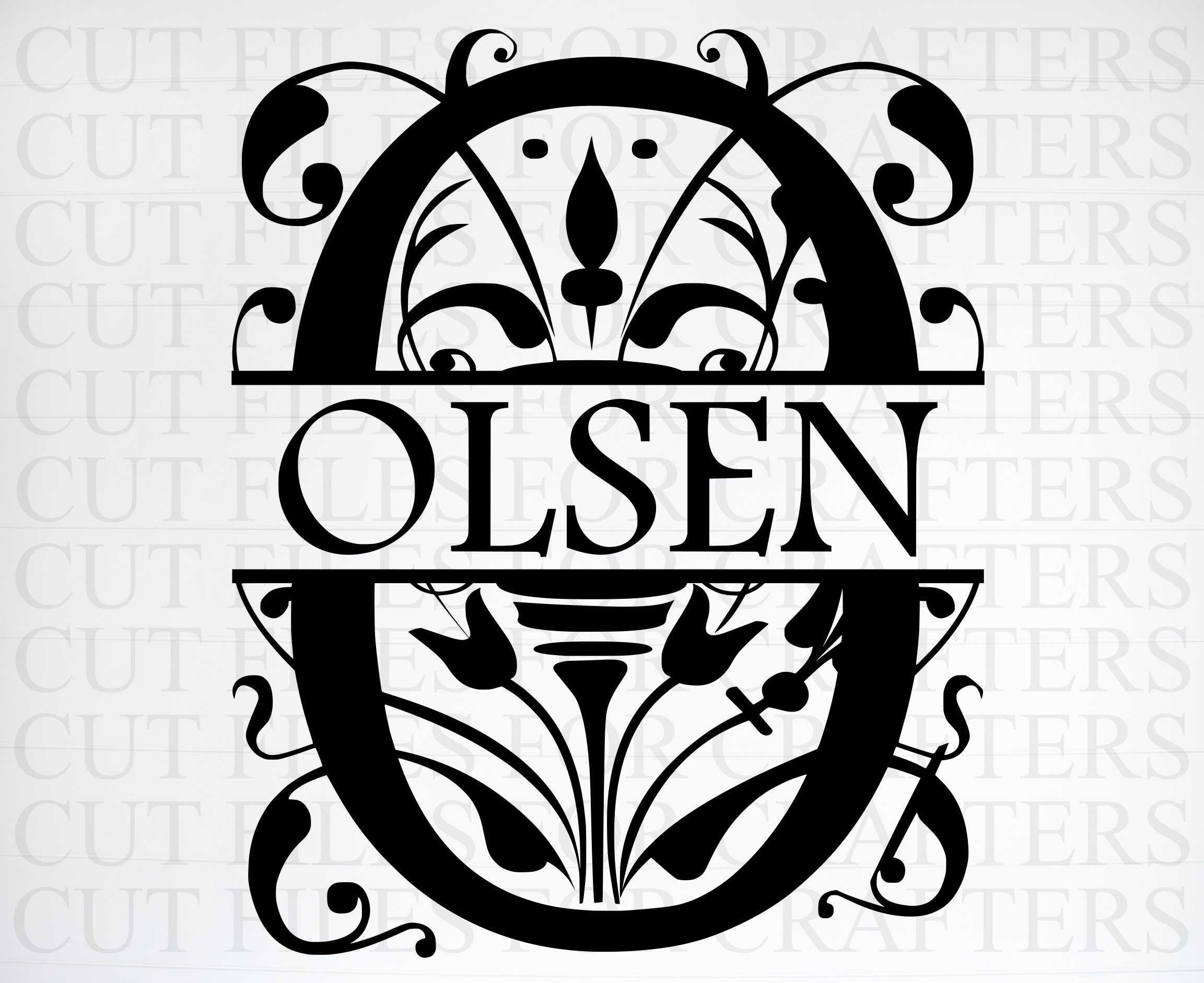 Personalized Letter O Monogram Svg Personalized Last Name | Etsy