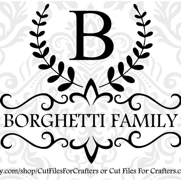 Vine Monogram Svg - Etsy