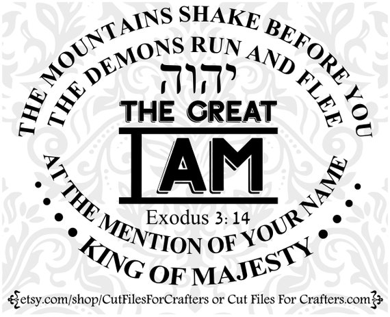 The Great I Am SVG Hebrew SVG Exodus 3:14 Svg Christian - Etsy Canada