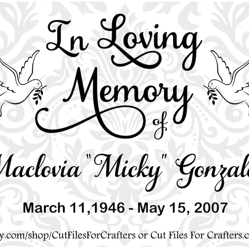 In Loving Memory Svg - Etsy