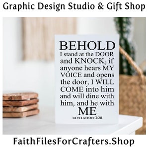 Behold I Stand at the Door and Knock Svg, Revelation Svg,christian ...