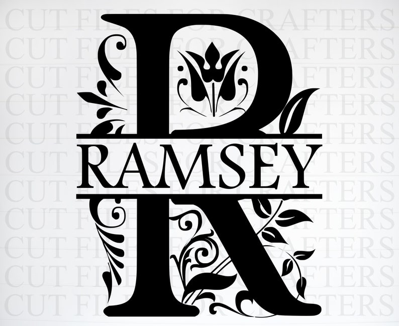 Personalized Letter R Monogram Svg Personalized Last Name | Etsy