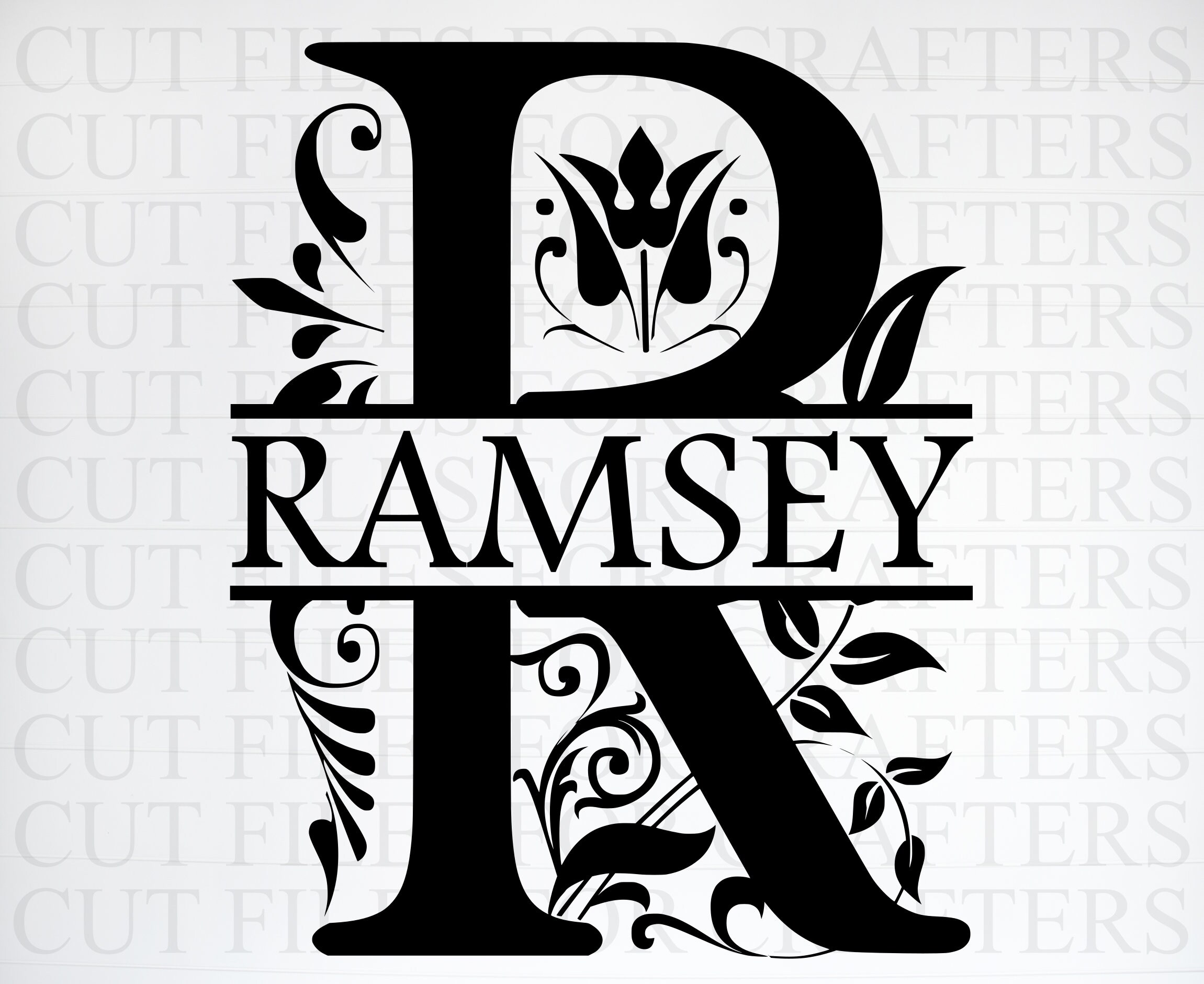 Personalized Letter R Monogram Svg Personalized Last Name | Etsy