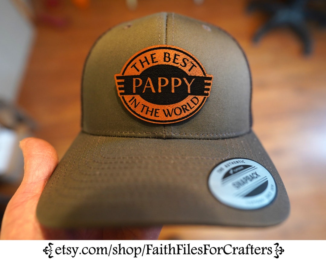 The Best Pappy in the World Laser Engraved Hydbond Leatherette Patch ...