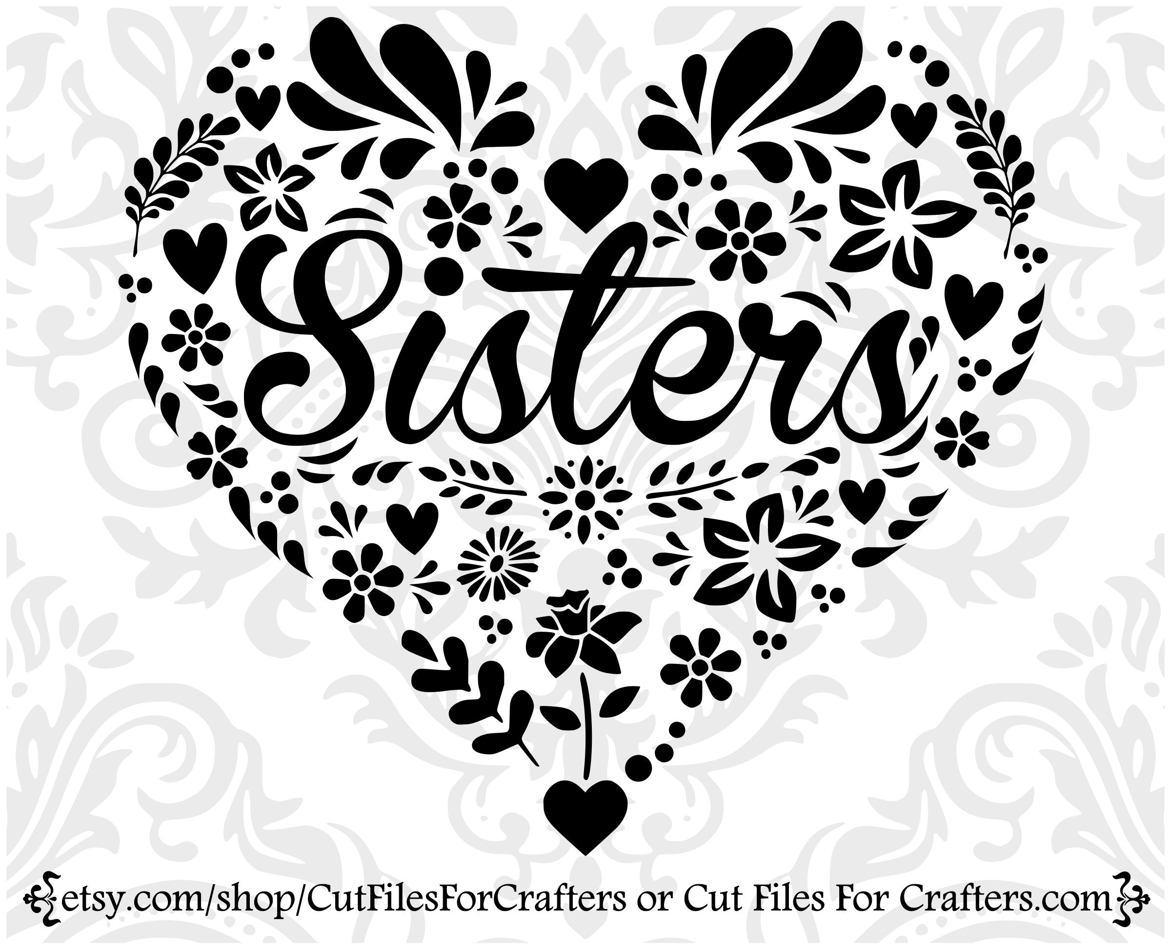 Hermanas Svg la mejor hermana en el mundo svg corazón de - Etsy México
