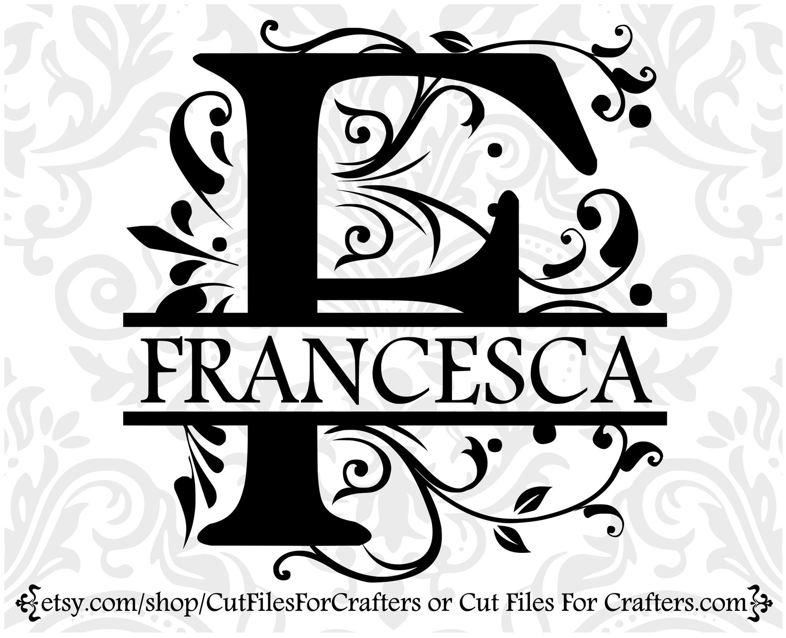 Personalized Letter F Monogram Svg Personalized Last Name | Etsy