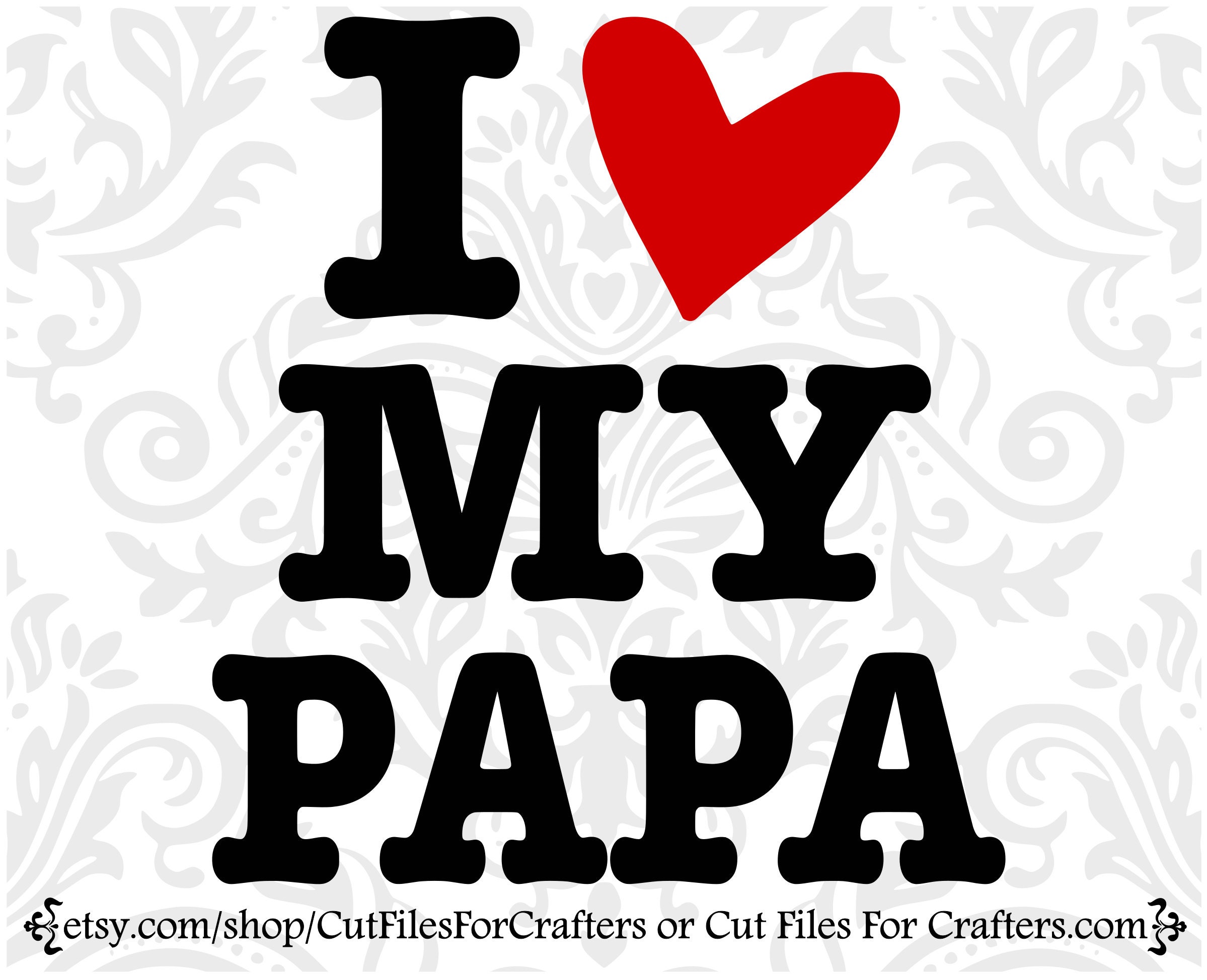 Amo a mi papá Svg amo a mi papá Svg amo a mi abuelo Svg amo - Etsy México