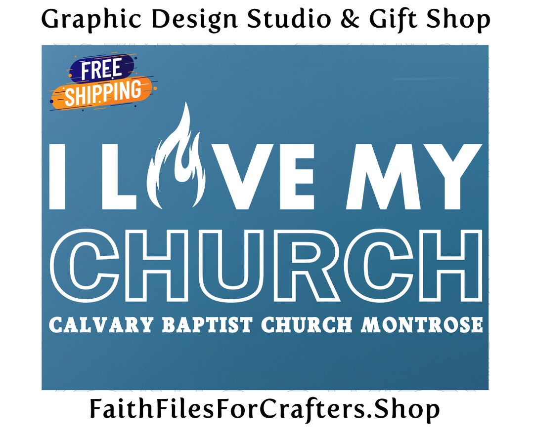 Personalized I Love My Church Car Decal, Christian Car Decal, Witness ...
