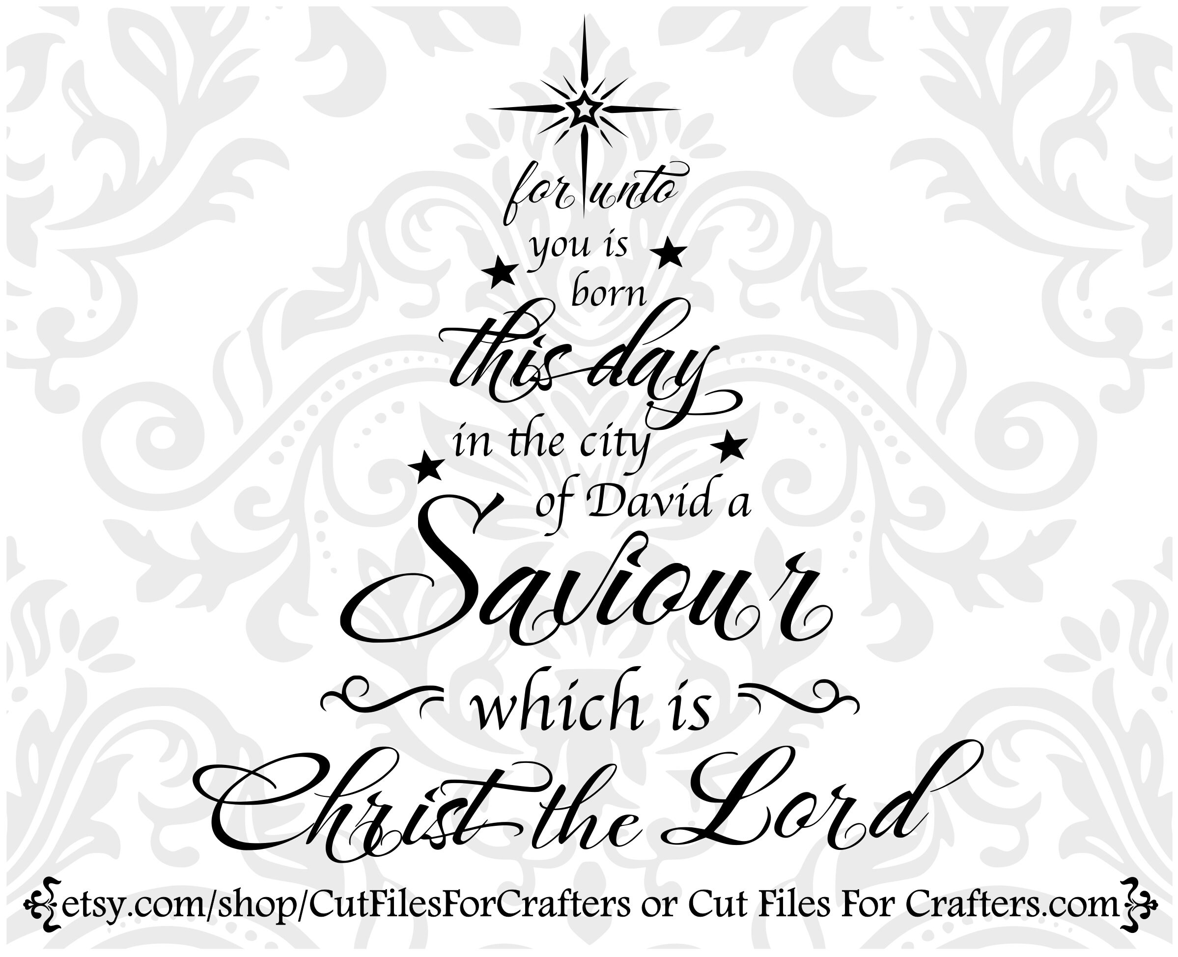 For Unto You is Born This Day in the City of David A Saviour - Etsy Canada