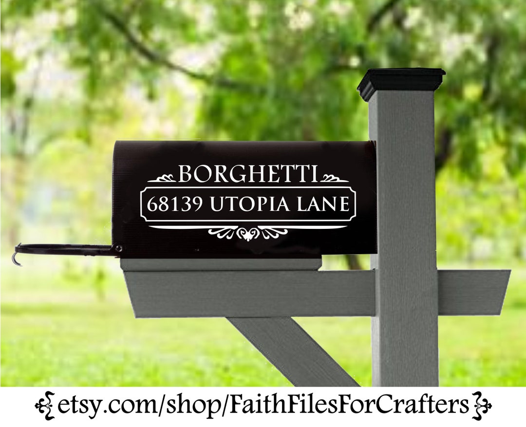 Personalized Mailbox Decal Mailbox Decal Address Decal - Etsy