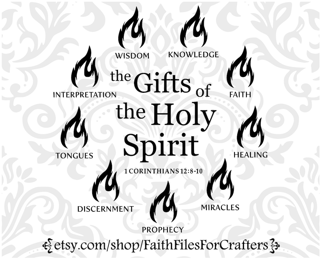 The Gifts of the Holy Spirit Svg, Spiritual Gifts Svg, 1 Corinthians 12 ...