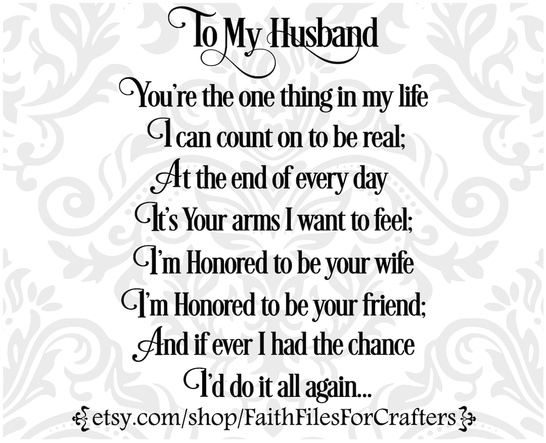 To My Husband Svg, to My Husband Print Svg, to My Husband Gift Svg, to ...