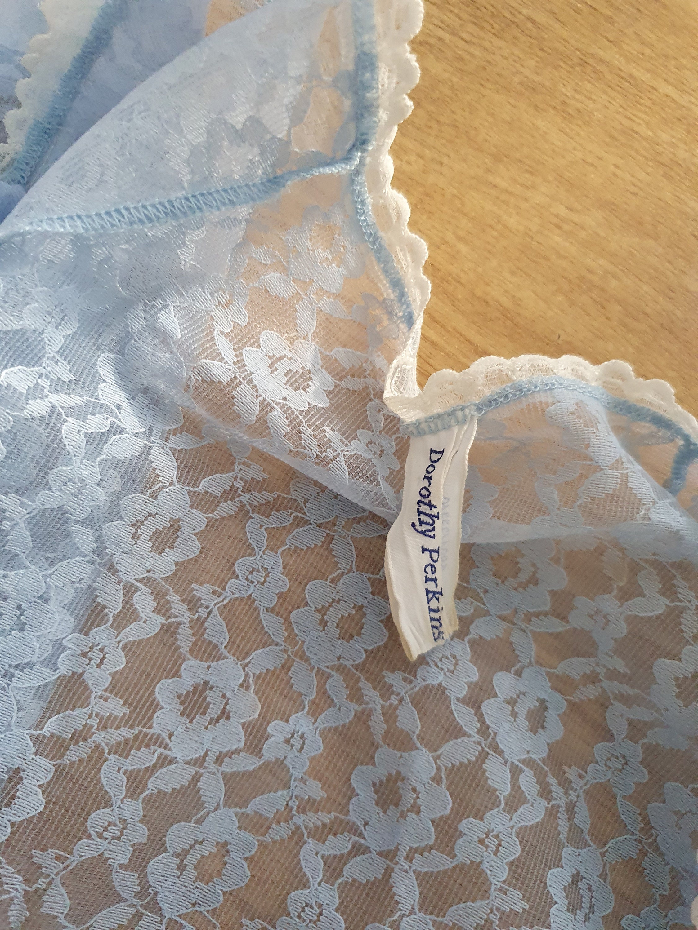 Vintage Baby Blue Lace Robe Pale Frilly Sheer Ruffled Chiffon - Etsy