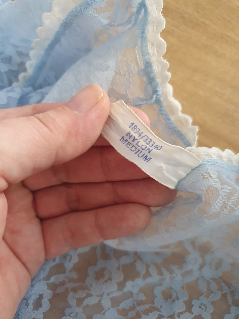 Vintage Baby Blue Lace Robe Pale Frilly Sheer Ruffled Chiffon | Etsy