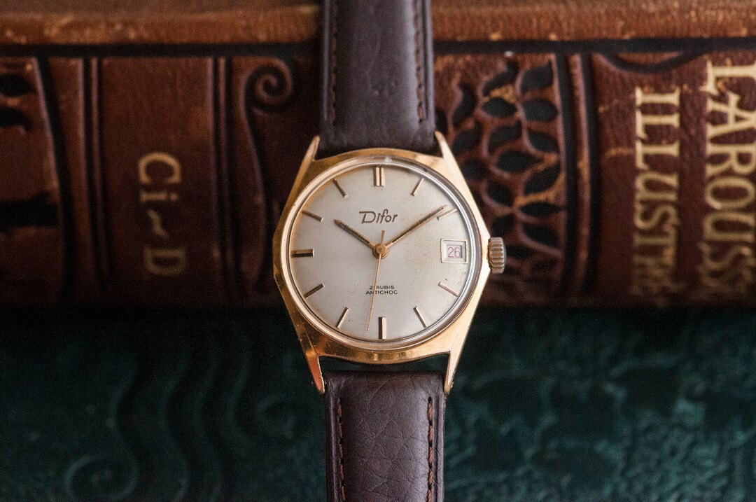 Vintage French Mechanical 60s Watch for Men, Gold Plated, Serviced ...