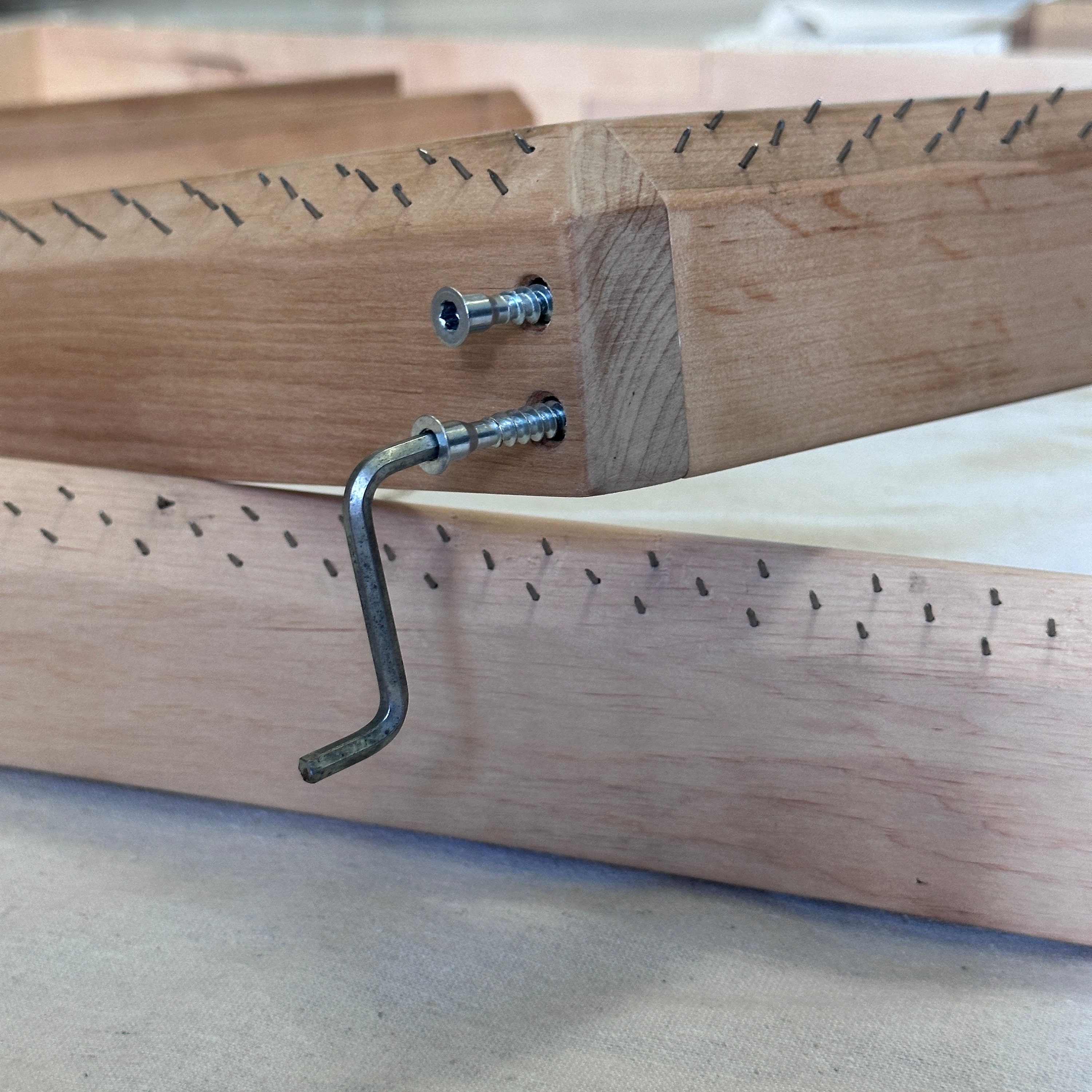 50 X 50 Cm. Wooden Punch Needle / Tufting Frame for Rug Hooking ...