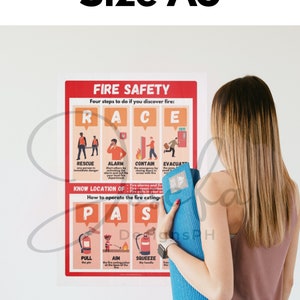 Fire Safety Poster With FREE Printable Race/pass ID Card/badge Design ...