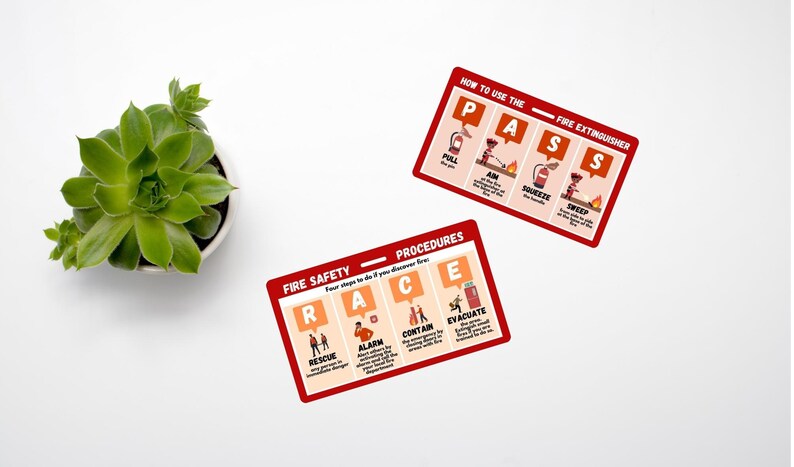 Fire Safety Poster With FREE Printable Race/pass ID Card/badge Design ...