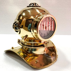 Vintage Antique Brass Divers Clock Diving Helmet Collectable - Etsy