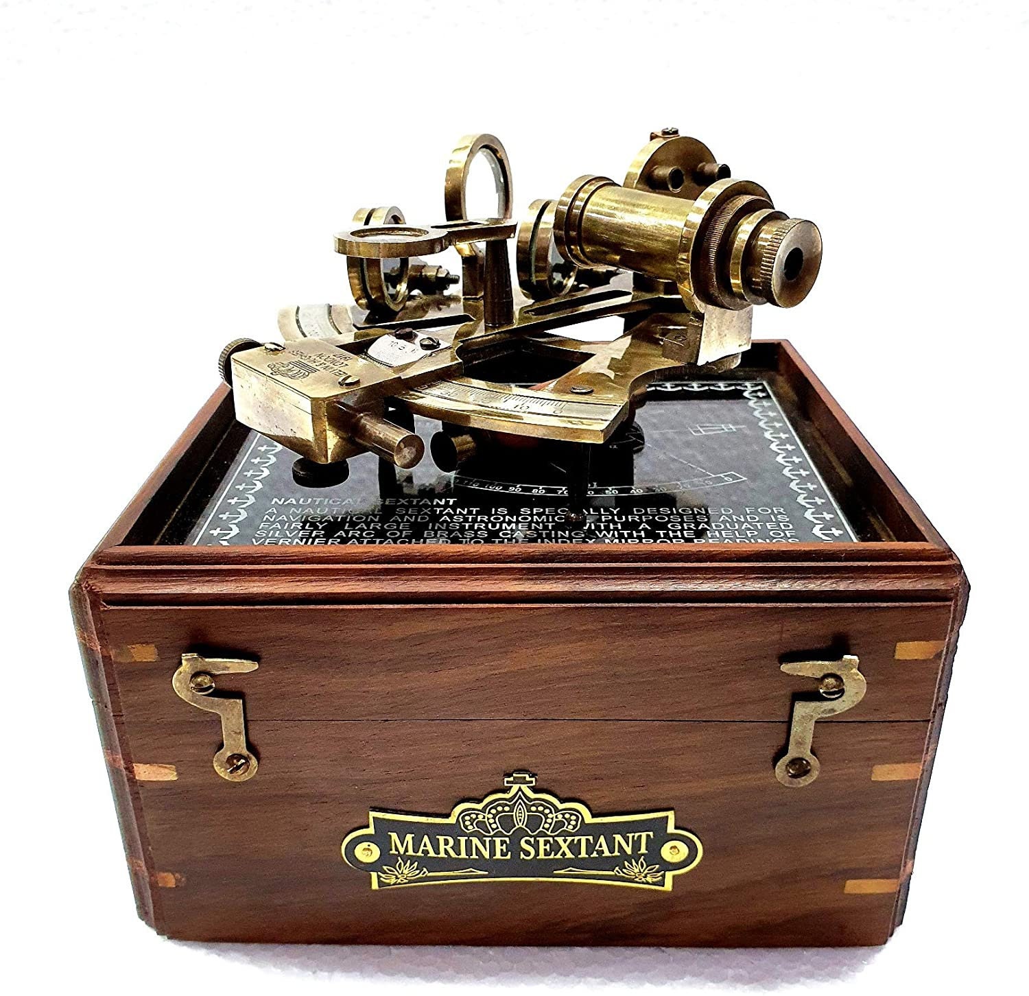 Art & Collectibles Antique Maritime Nautical Sextant Telescope Vintage ...