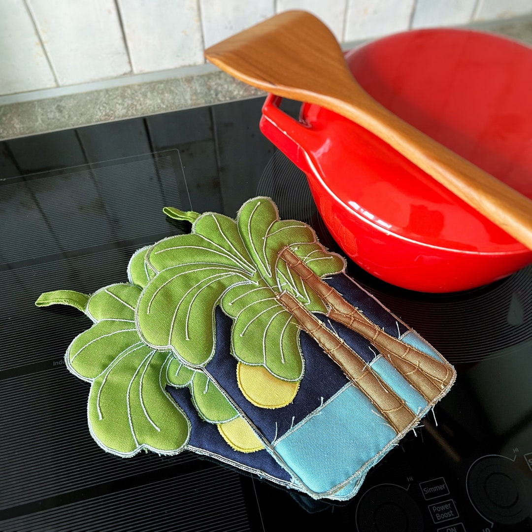Vintage W-C Imports Inc. ©1980 Palm Tree Hot Pads/pot Holders - Etsy