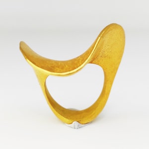 Ocean Wave Contemporary Ring, Sterling Silver Ring, Large Statement ...