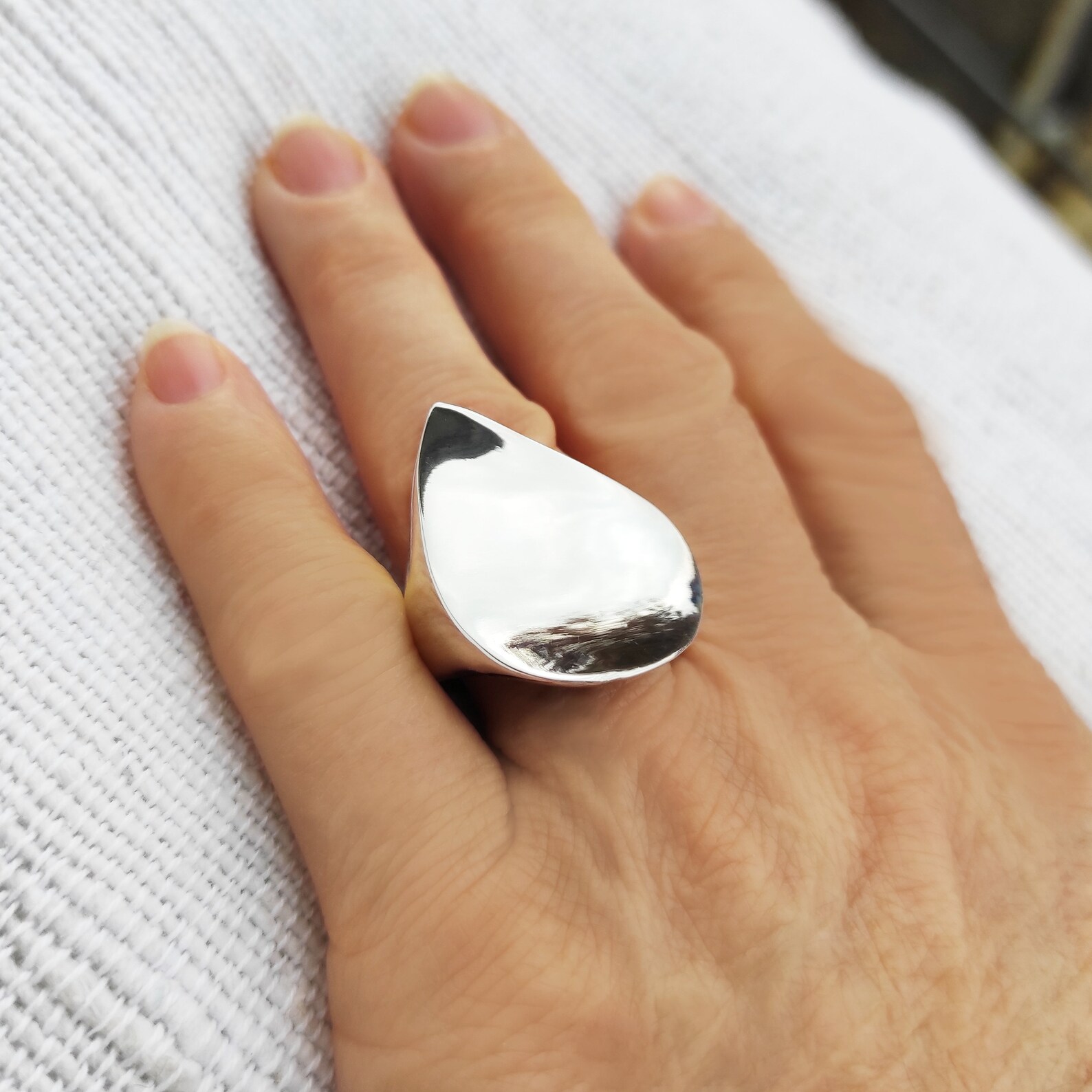 Modernist Sterling Silver Ring Contemporary Statement Ring | Etsy