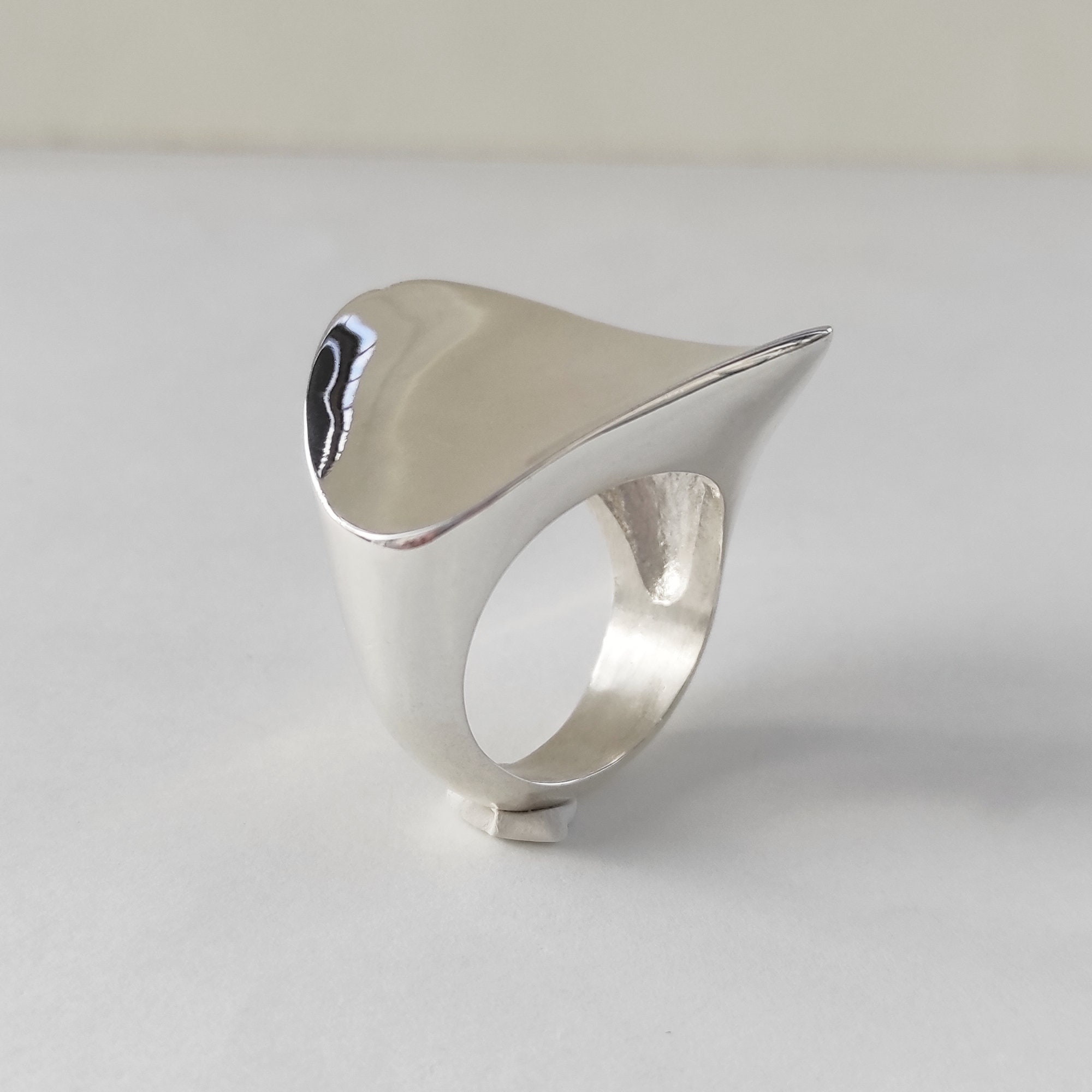 Modernist Sterling Silver Ring Contemporary Statement Ring - Etsy
