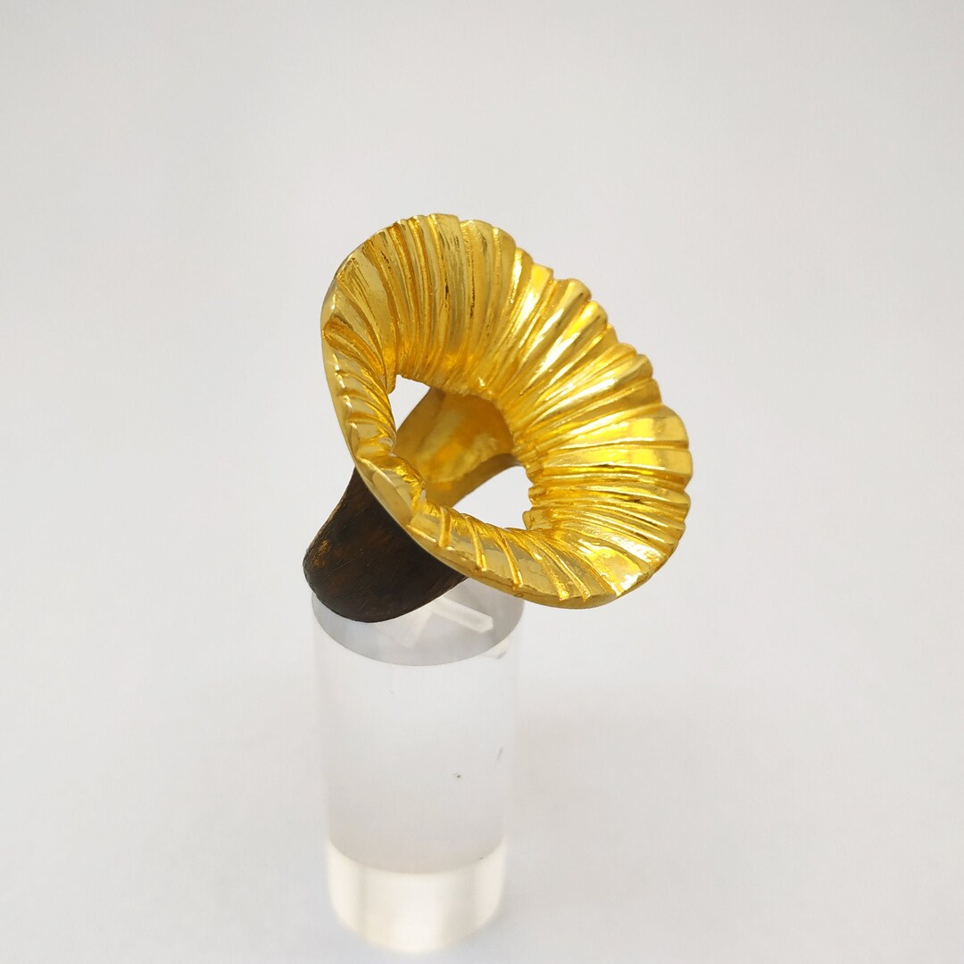 Sunflower Ring, Large Statement Ring, Sterling Silver Ring ...