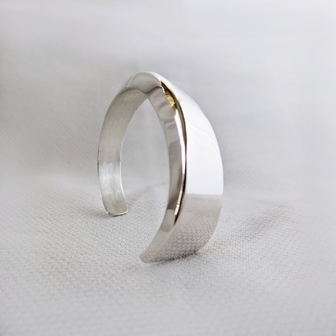 Contemporary Cuff Bracelet, Sterling Silver Cuff Bracelet, Geometric ...