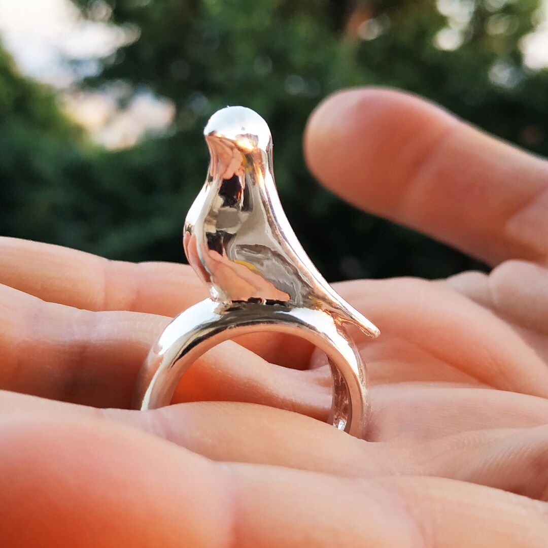 Bird Ring, Sterling Silver Ring, Minimalist Ring, Statement Ring ...
