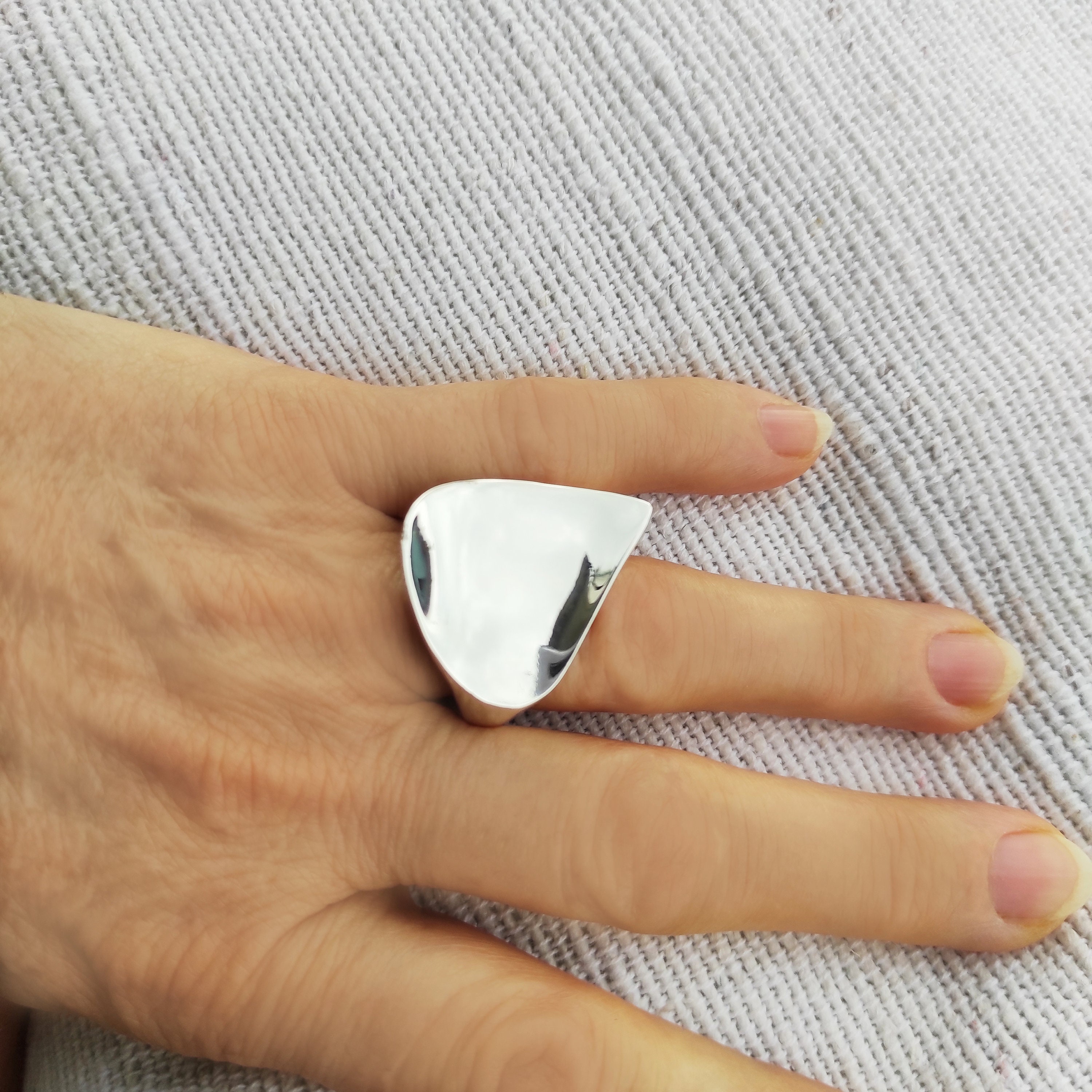 Modernist Sterling Silver Ring Contemporary Statement Ring - Etsy