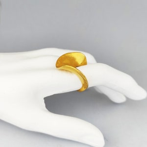 Ocean Wave Contemporary Ring, Sterling Silver Ring, Large Statement ...